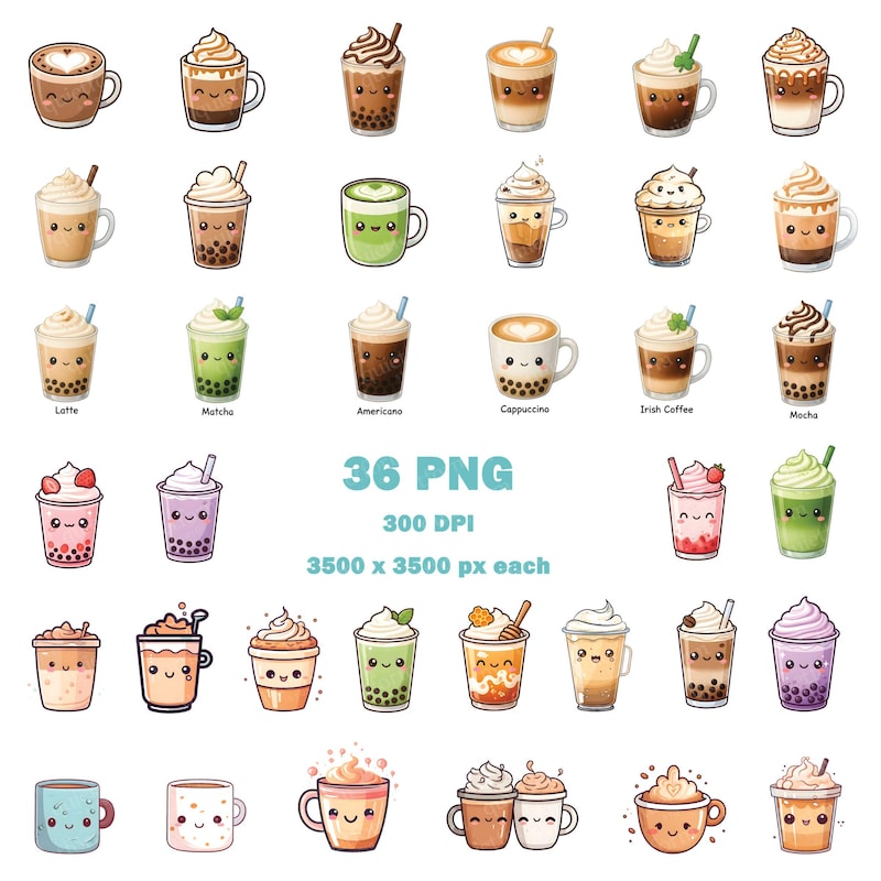 Boba Kawaii Tea Stickers - Etsy