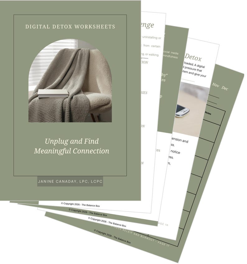 Digital Detox Worksheets (printable Download) - Etsy