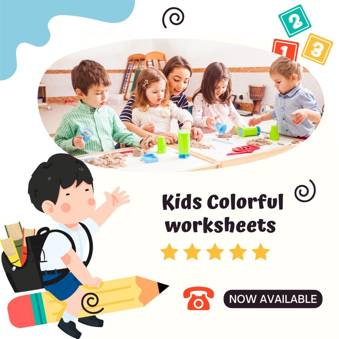 Preschool Educational Printables - Kids Colorful Worksheets | Fun ...