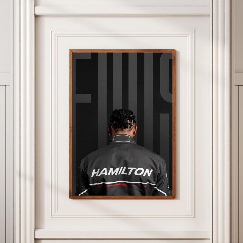 Lewis Hamilton Formula 1 Poster | F1 Wall Art Print | Motorsport Decor ...