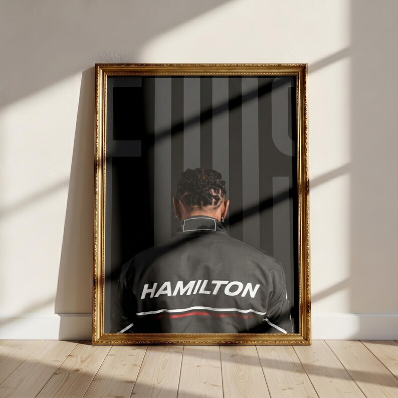 Lewis Hamilton Formula 1 Poster | F1 Wall Art Print | Motorsport Decor ...