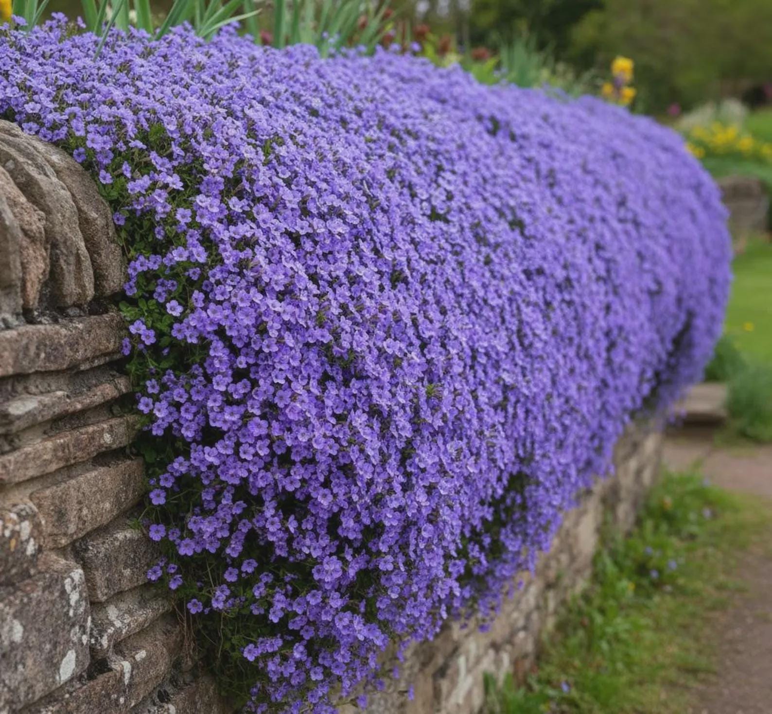 Graines d'Arabe commun pourpre | Aubrieta Hybrida Cascade Blue plante ...