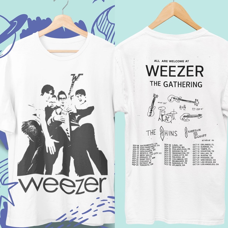 Weezer Blue Tshirt - Etsy
