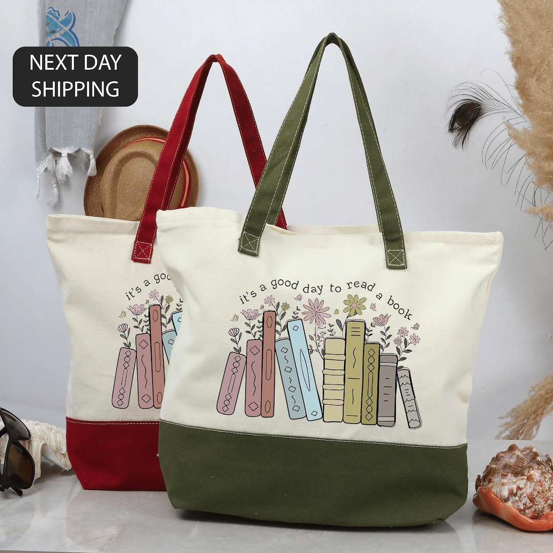 Book Lover Tote Bag, Library Tote, Reader Gift, Bookish Tote Bag ...