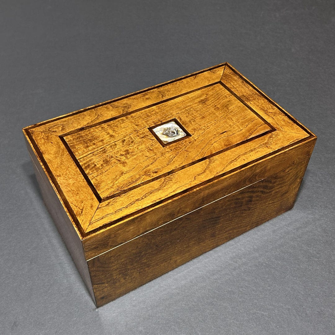 Large Figured White Ash Decorative Box - Etsy