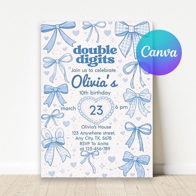 Aesthetic Blue Bow - Etsy
