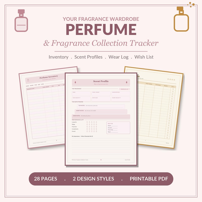 Perfume Tracker Journal - Etsy