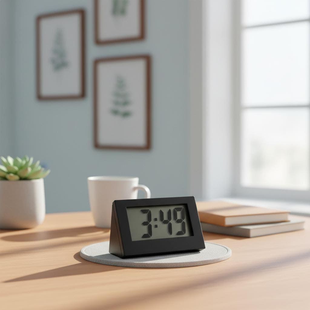 Mini Digital Desk Clock, Portable LCD Date Clock, Silent Electronic ...