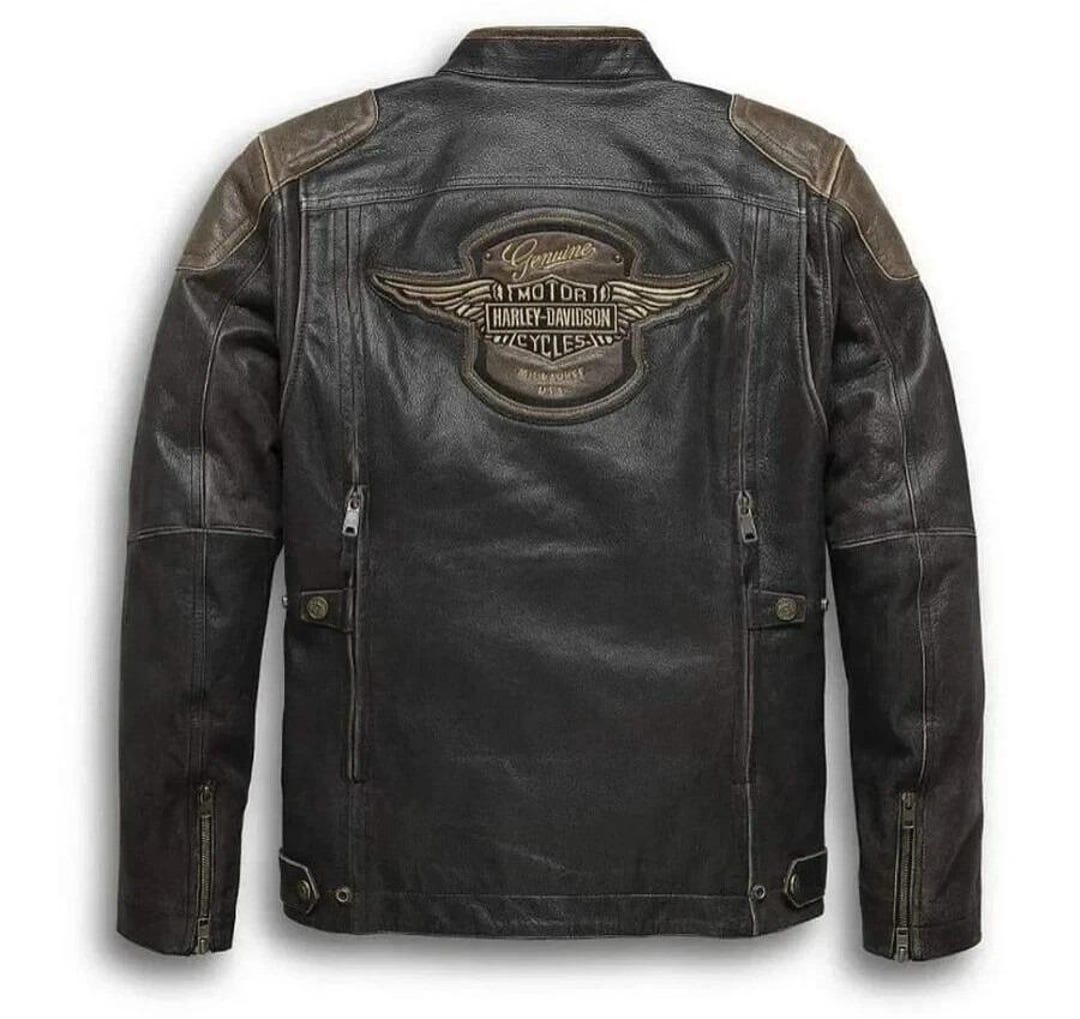 Harley-davidson Men’s TROSTEL Triple Vent Leather Motorcycle Jacket 100 ...