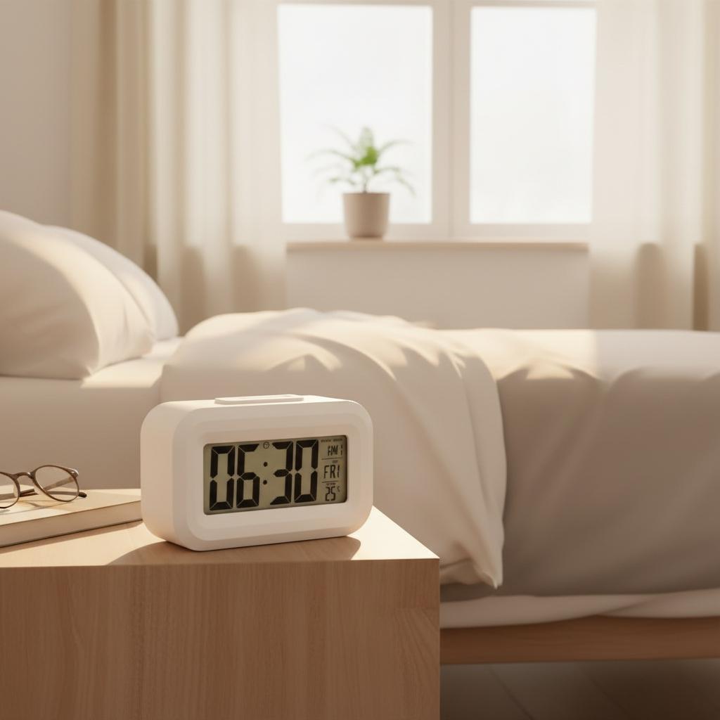 Mini Digital Alarm Clock – Silent, Bedside, With Temperature - Etsy