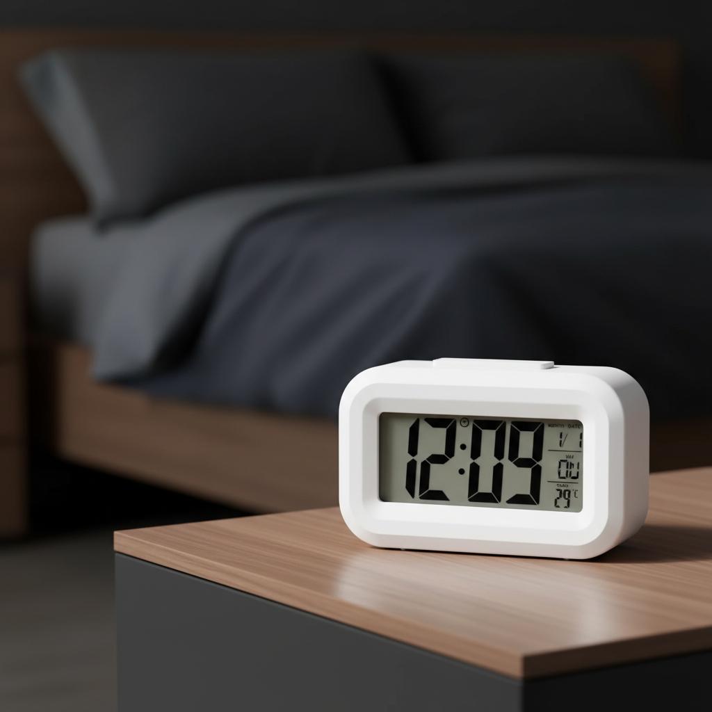 Mini Digital Alarm Clock – Silent, Bedside, With Temperature - Etsy