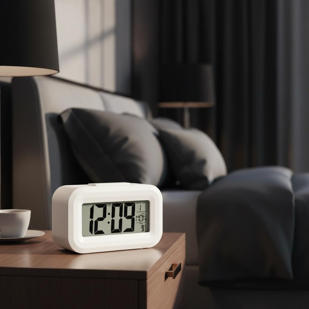 Mini Digital Alarm Clock – Silent, Bedside, With Temperature - Etsy
