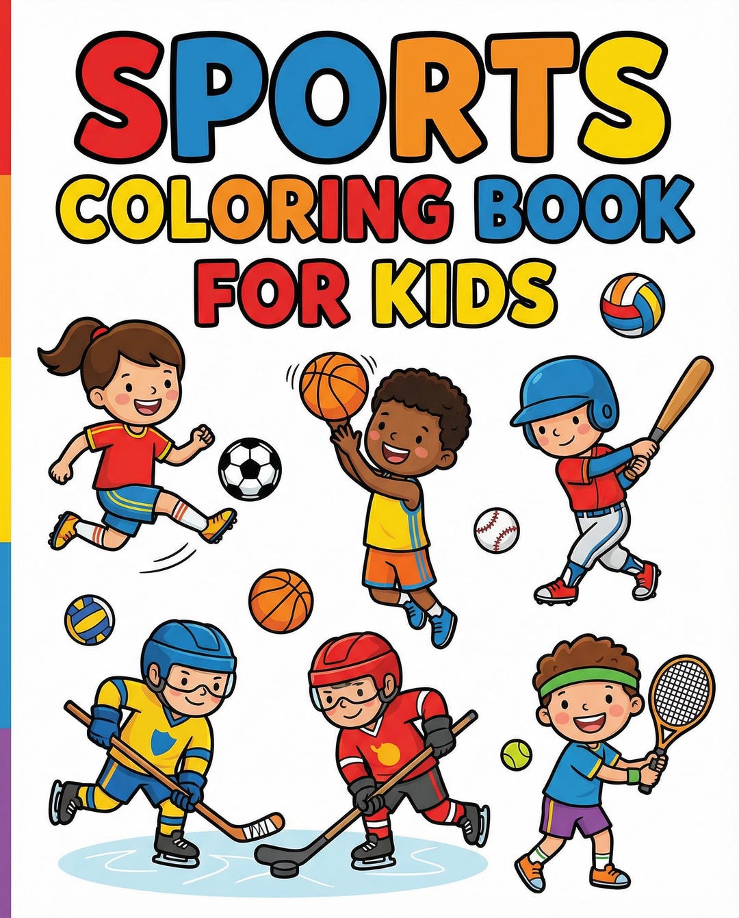 Easy Sports Colouring Pages for Kids - Etsy Australia