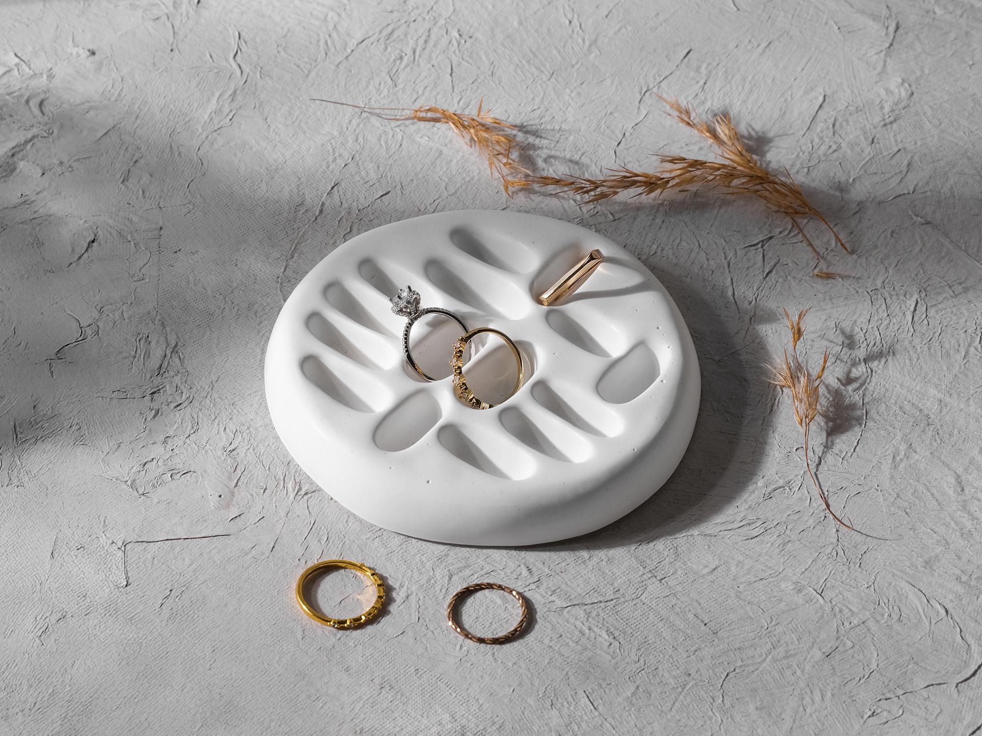 Stone Ring Holder Dish – Minimalist Jewelry Organizer Tray - Etsy