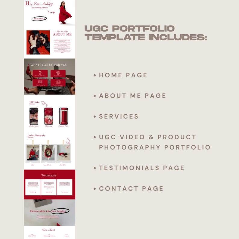 UGC Portfolio Template Canva | Creator Media Kit (digital Download) - Etsy