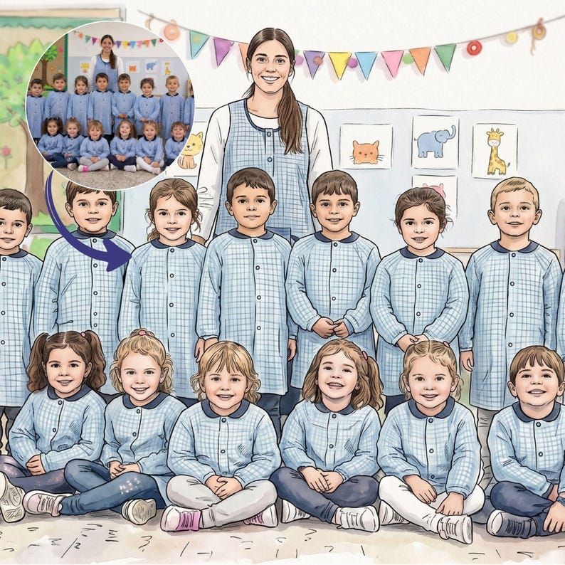 Custom Class Portrait | End of School Year Gift | Classroom Photo ...