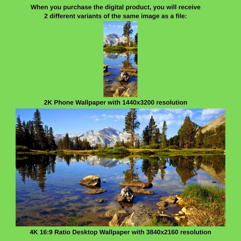 Nature 4K Desktop & 2K Phone Wallpaper Lake 0052 - Etsy