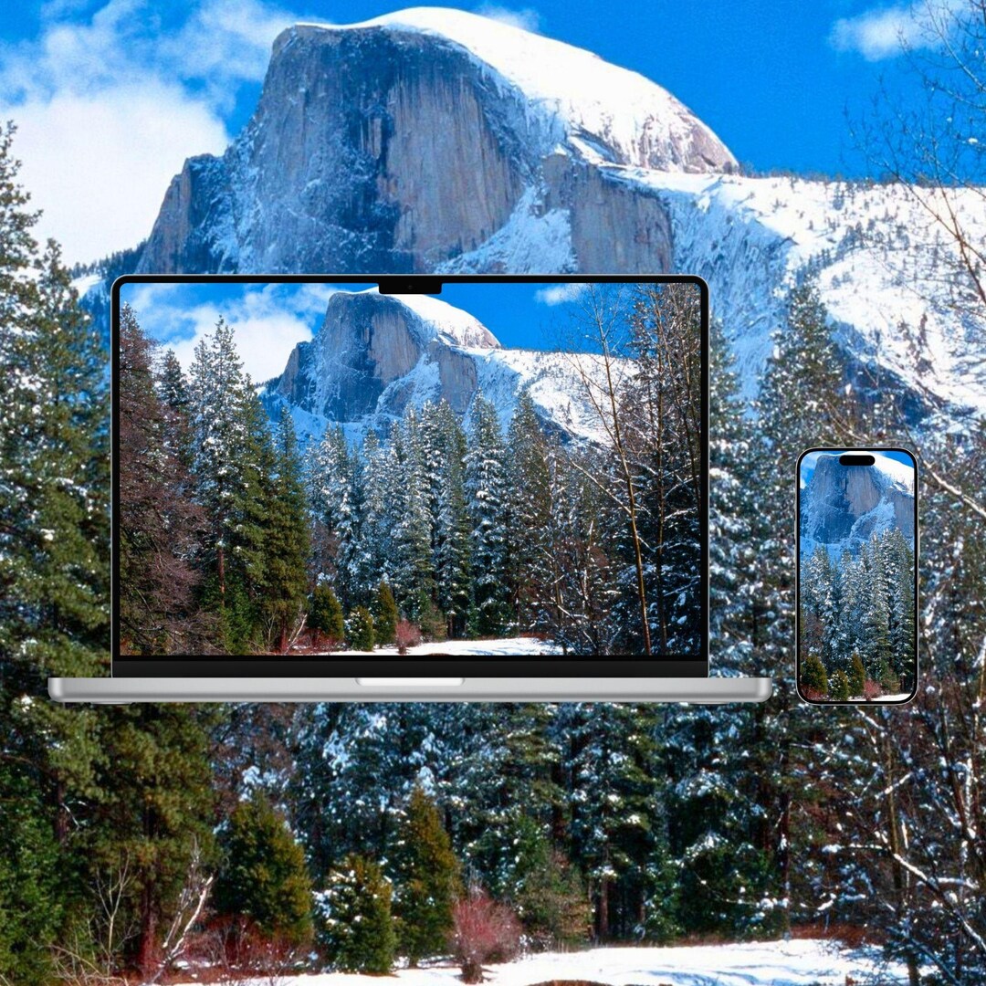 Nature 4K Desktop & 2K Phone Wallpaper Mountains in Winter 0048 - Etsy UK