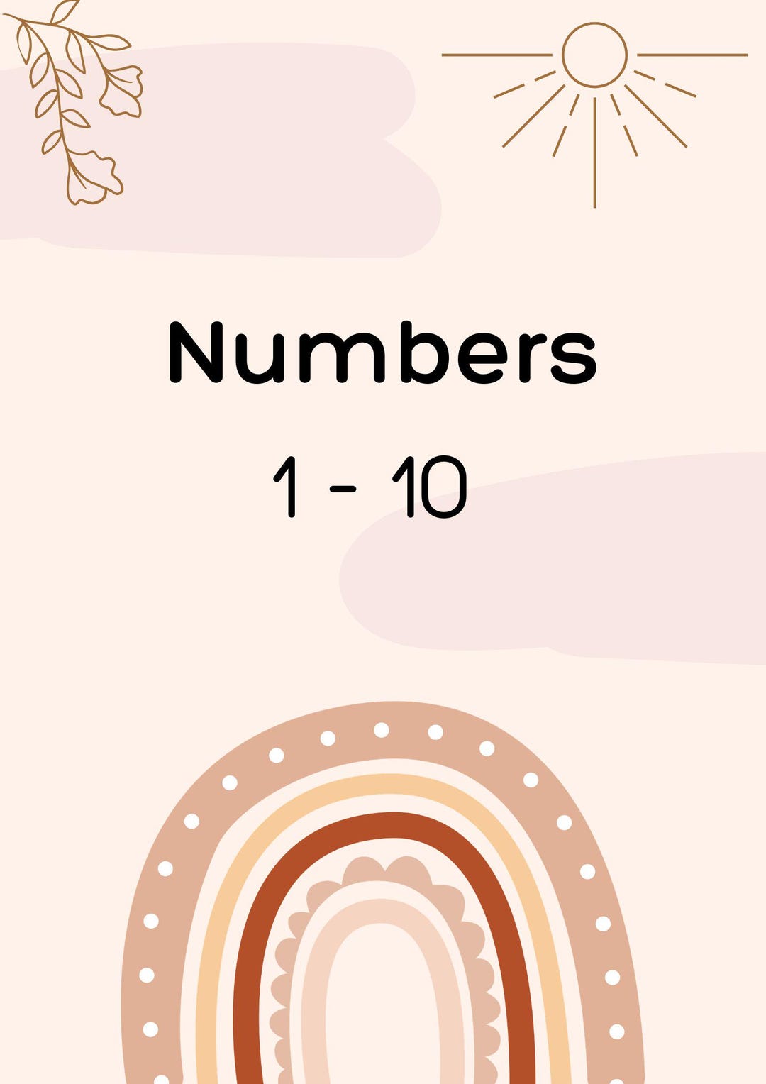 Boho Preschool Numbers 1-10 - Etsy
