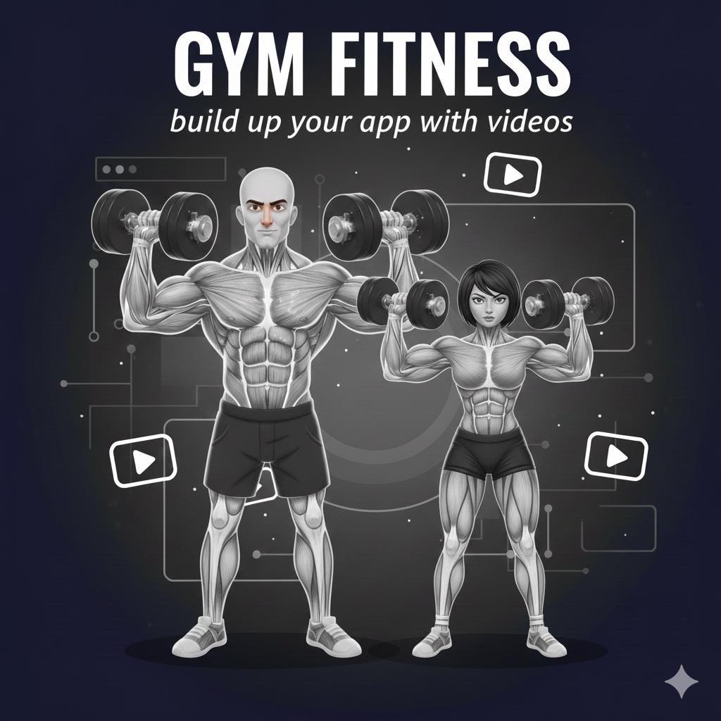 Gym Fitness Animation MP4 Video Bundle (HD) - Etsy