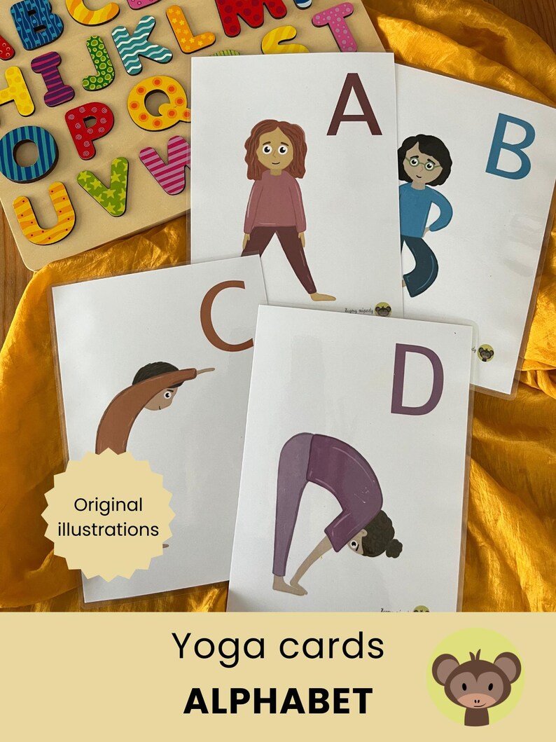 Alphabet Yoga Cards - Etsy