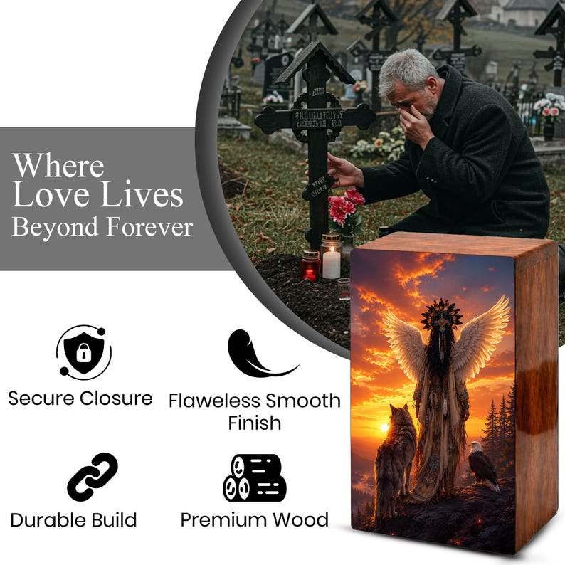 Native Tribal Urn for Women - Western Cremation Urns for Adult Female ...