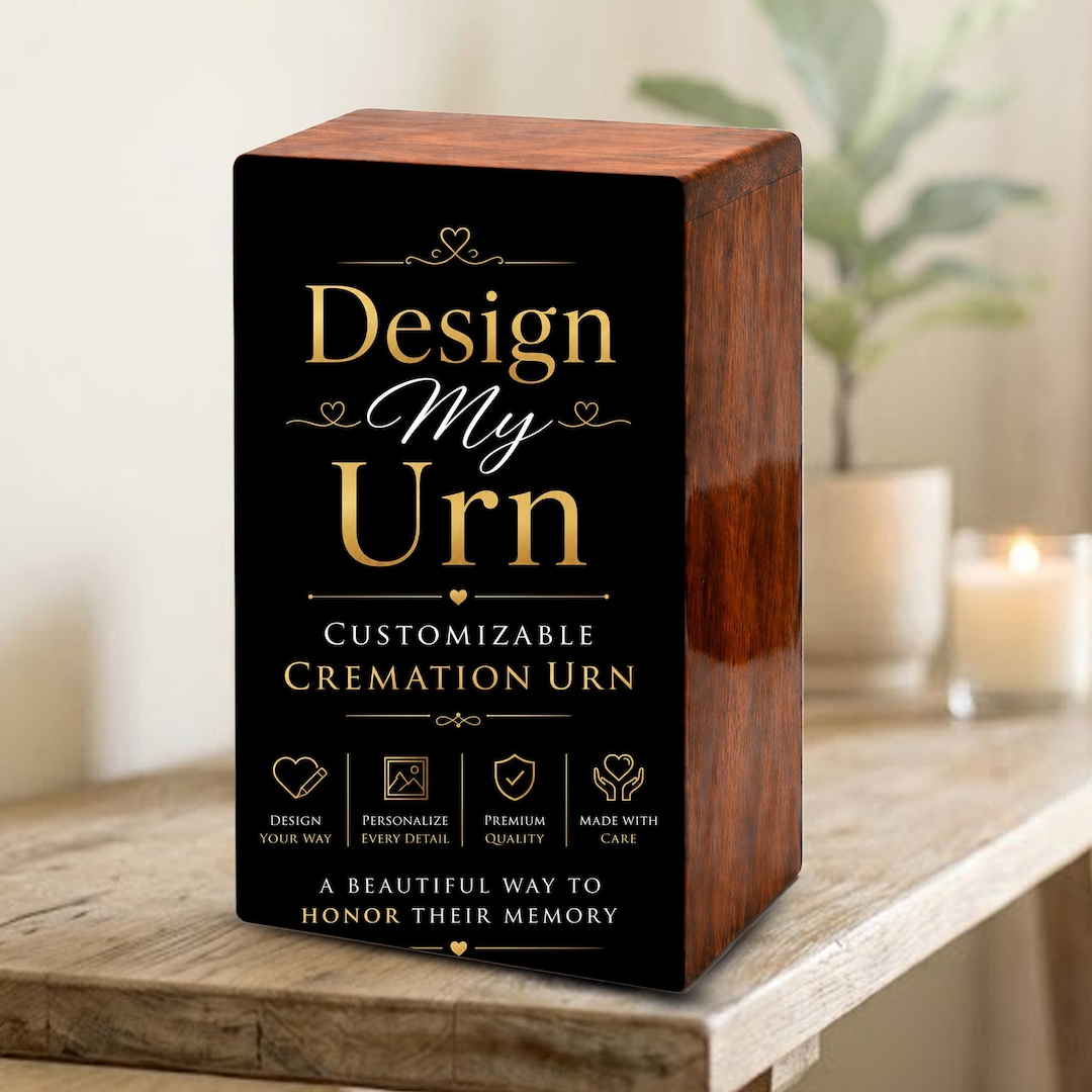 Personalize My Urn - Custom Photo and Text Customization Cremation Urn ...
