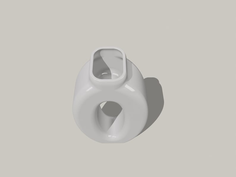 3D Printable Vase STL | Modern Oval Ceramic Vase | Minimalist Home ...