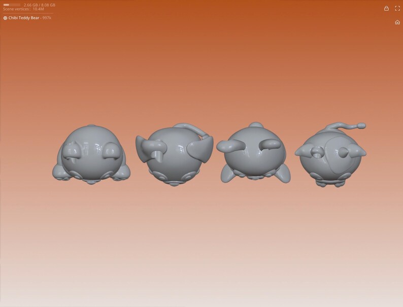 Chibi Animal STL Bundle – Teddy Bear, Puppy, Bunny, Cow (3D Printable ...