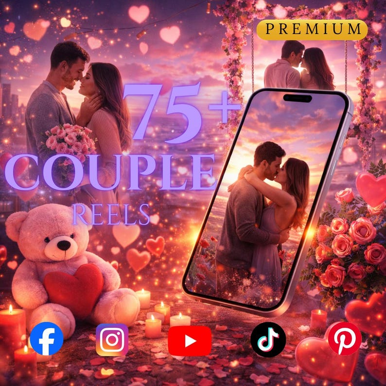 75+ Couple Reels Bundle | Romantic Viral Videos for Instagram, Tiktok ...