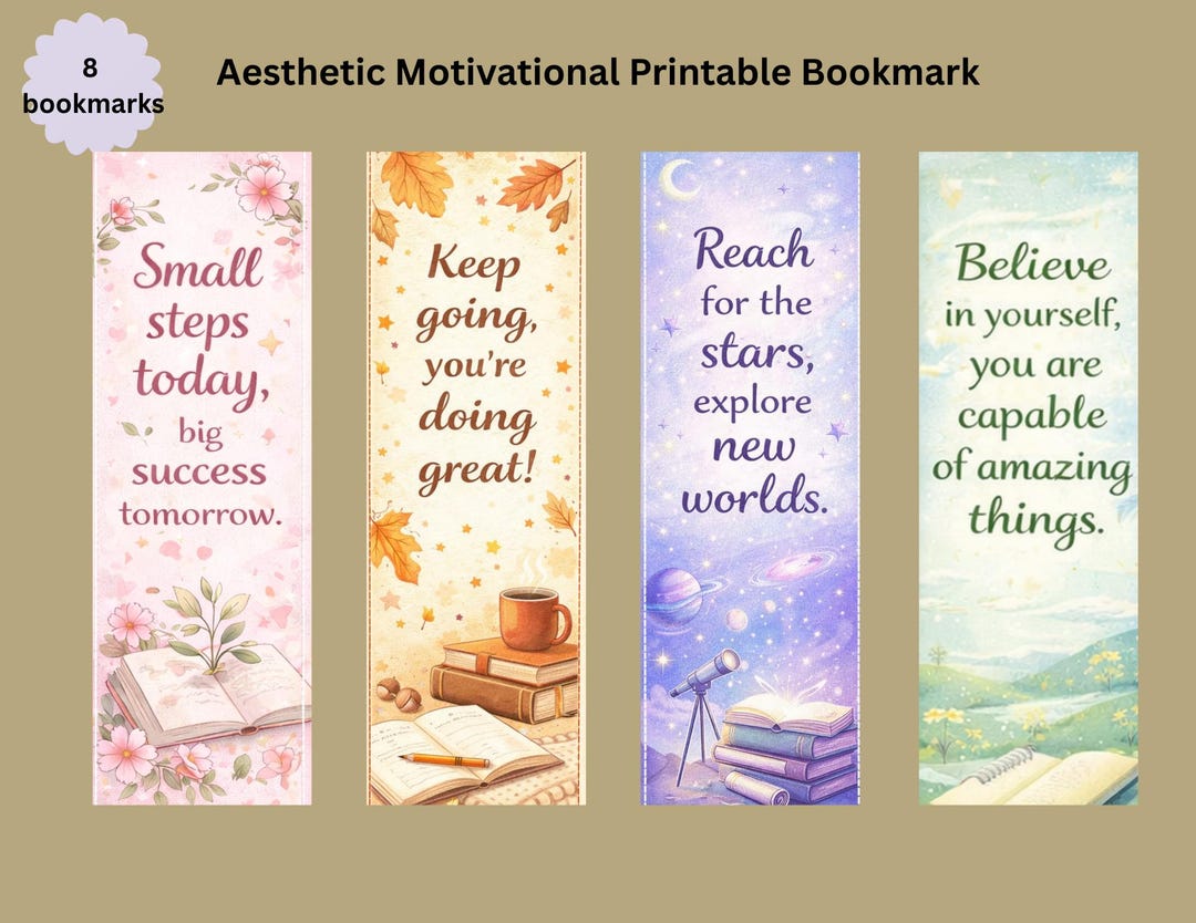 Motivational Bookmarks | Pastel Quotes (digital Download) - Etsy
