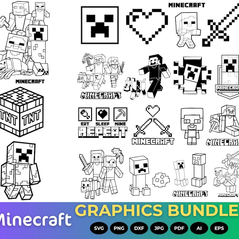 Minecraft.svg - Etsy