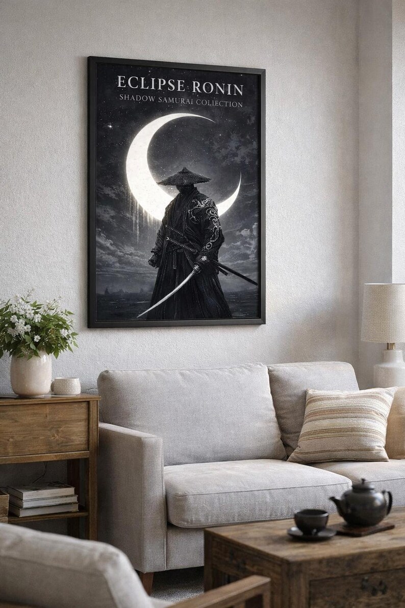 SHADOW SAMURAI Collection-eclipse Ronin Samurai Poster, Dark Japanese ...