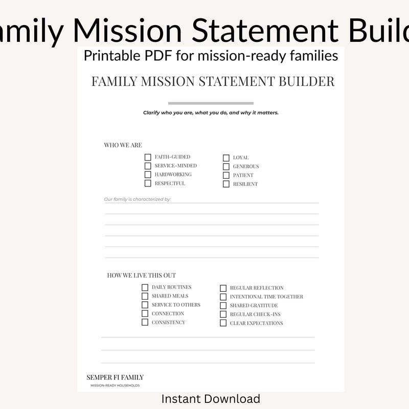 Family Mission Statement - Etsy