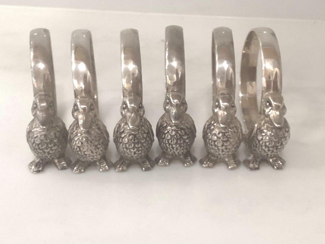 Vintage Silver-plated Duck Napkin Rings – Set of 6 by Silea France - Etsy