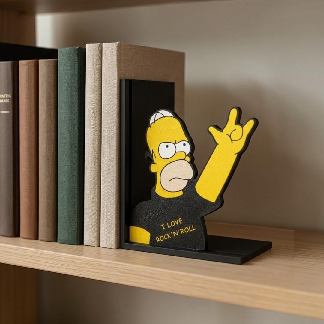 Cartoon Dad Rock Hand Bookend – Animated Character Shelf Decor - Etsy