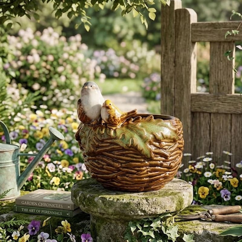 Ceramic Hanging Bird Pots - Etsy
