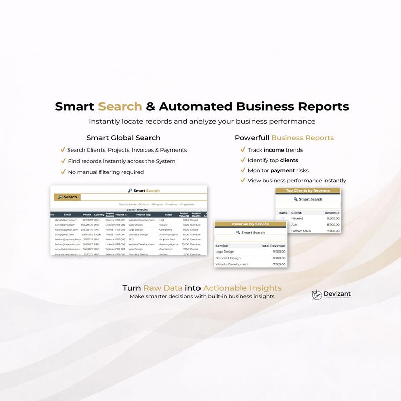 Invoice Tracker Google Sheet, Client Project CRM Spreadsheet (digital ...
