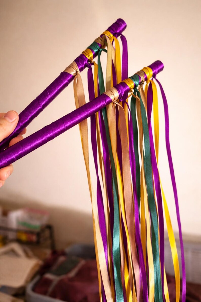 Mardi Gras Rhythm Wands Montessori Color Toys Toddler Sensory Tools ...
