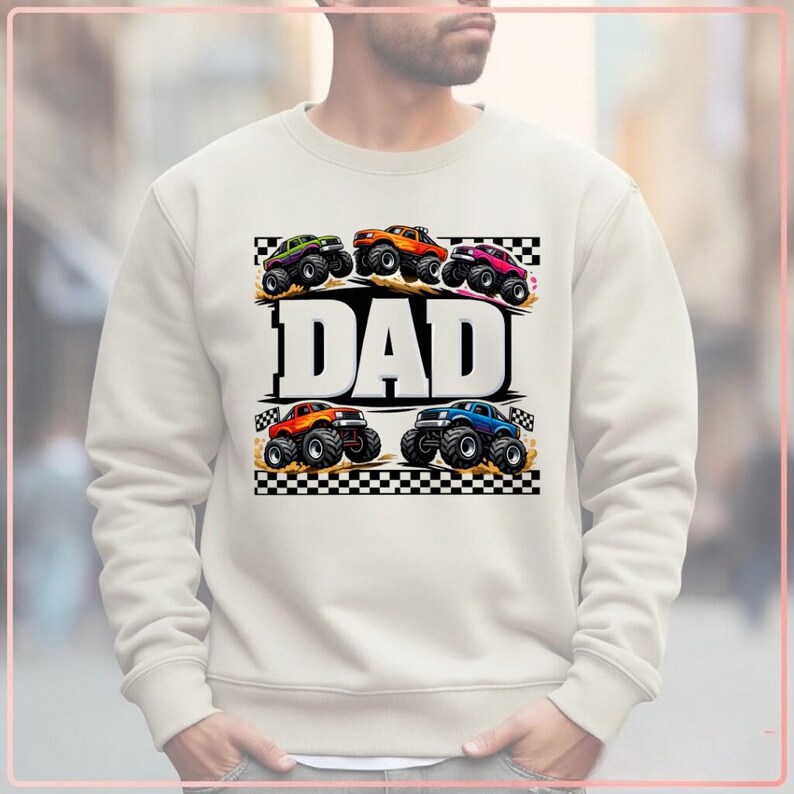 Dad Monster Truck Birthday Crew PNG: Racing Party Theme (digital ...