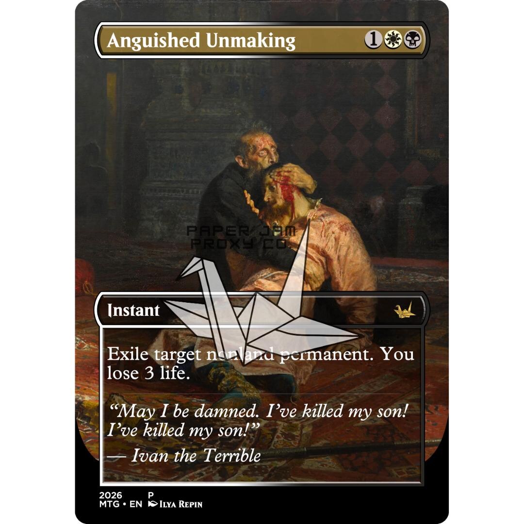 MTG "anguished Unmaking" PROXY Classical Art Alter Digital Download for ...