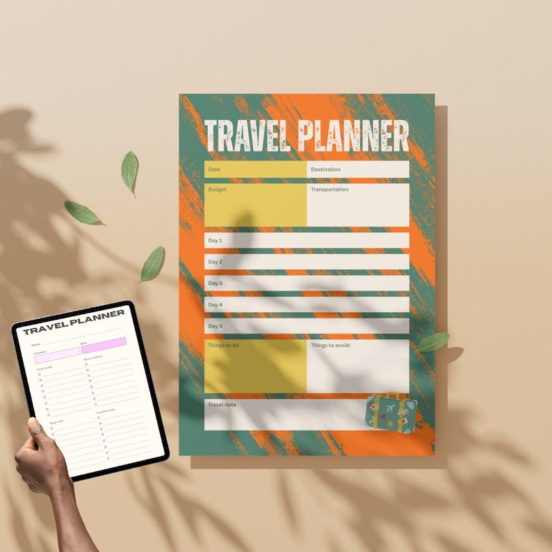 Travel Planner PDF PNG | Vacation Itinerary Tracker | 2026 Trip Management Log | Holiday ...
