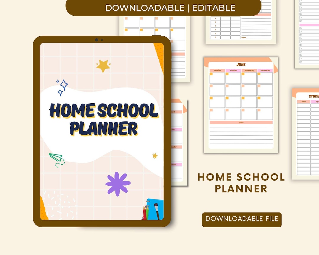 Homeschool Planner Printable | Weekly Lesson Plan, Student Schedule ...