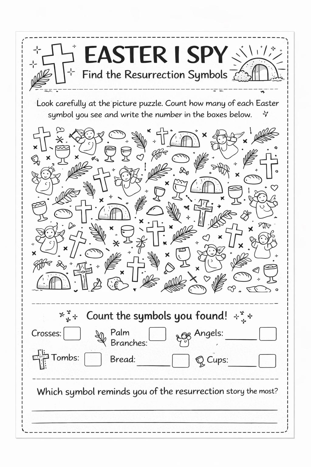 Last Minute Christian Easter Activity Bundle for Kids Ages 4-8 ...