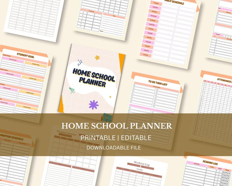 Homeschool Planner Printable | Weekly Lesson Plan, Student Schedule ...