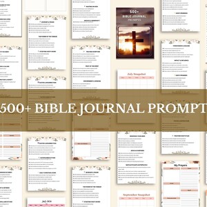 Bible Journal Prompts for Women, Christian Faith Scripture Study ...