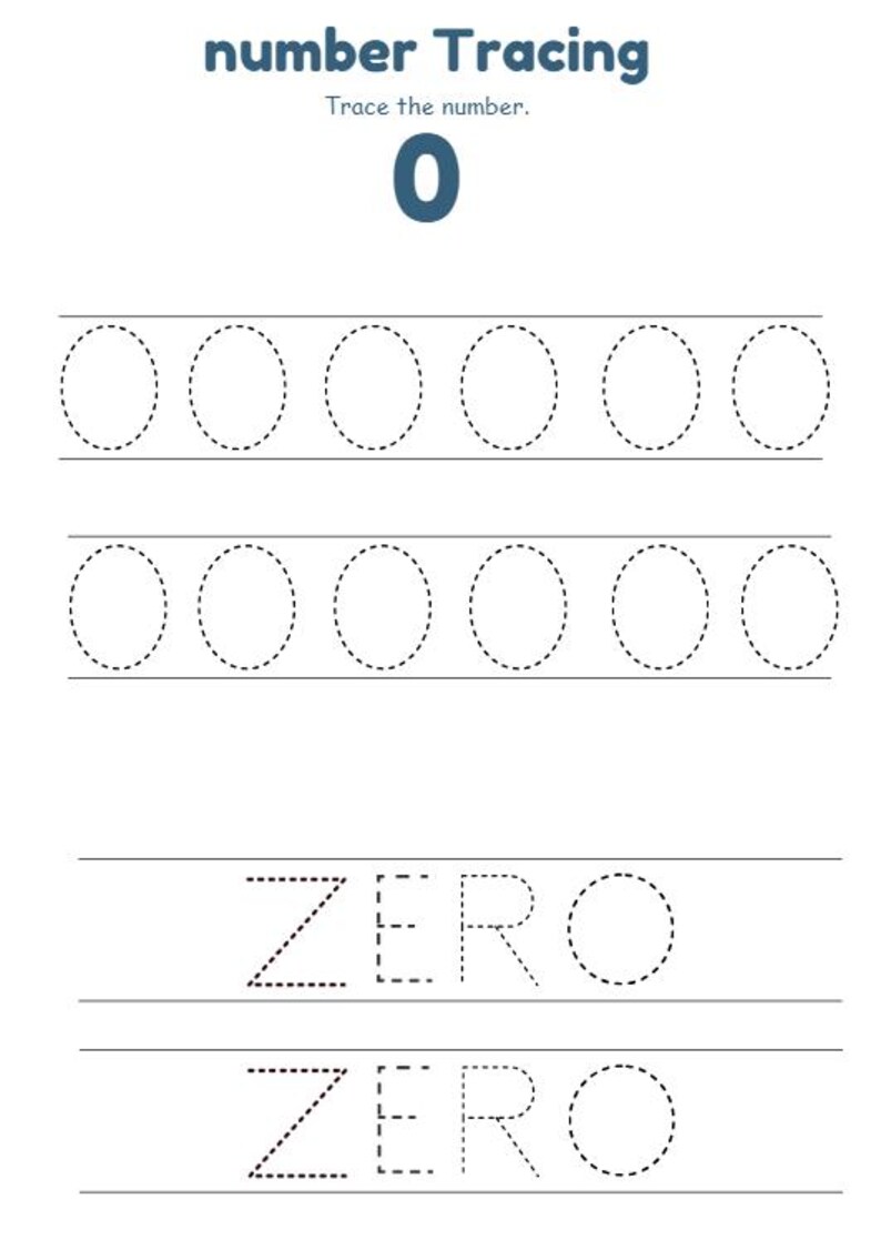 Numbers Tracing Worksheets for Preschoolers | Counting, Addition ...