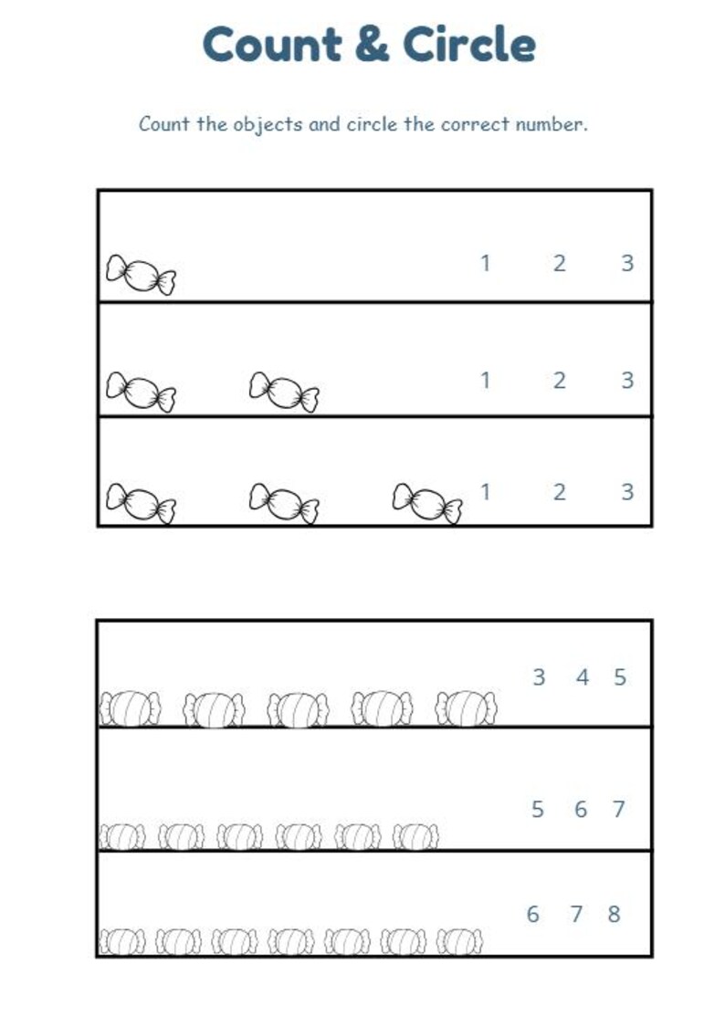 Numbers Tracing Worksheets for Preschoolers | Counting, Addition ...