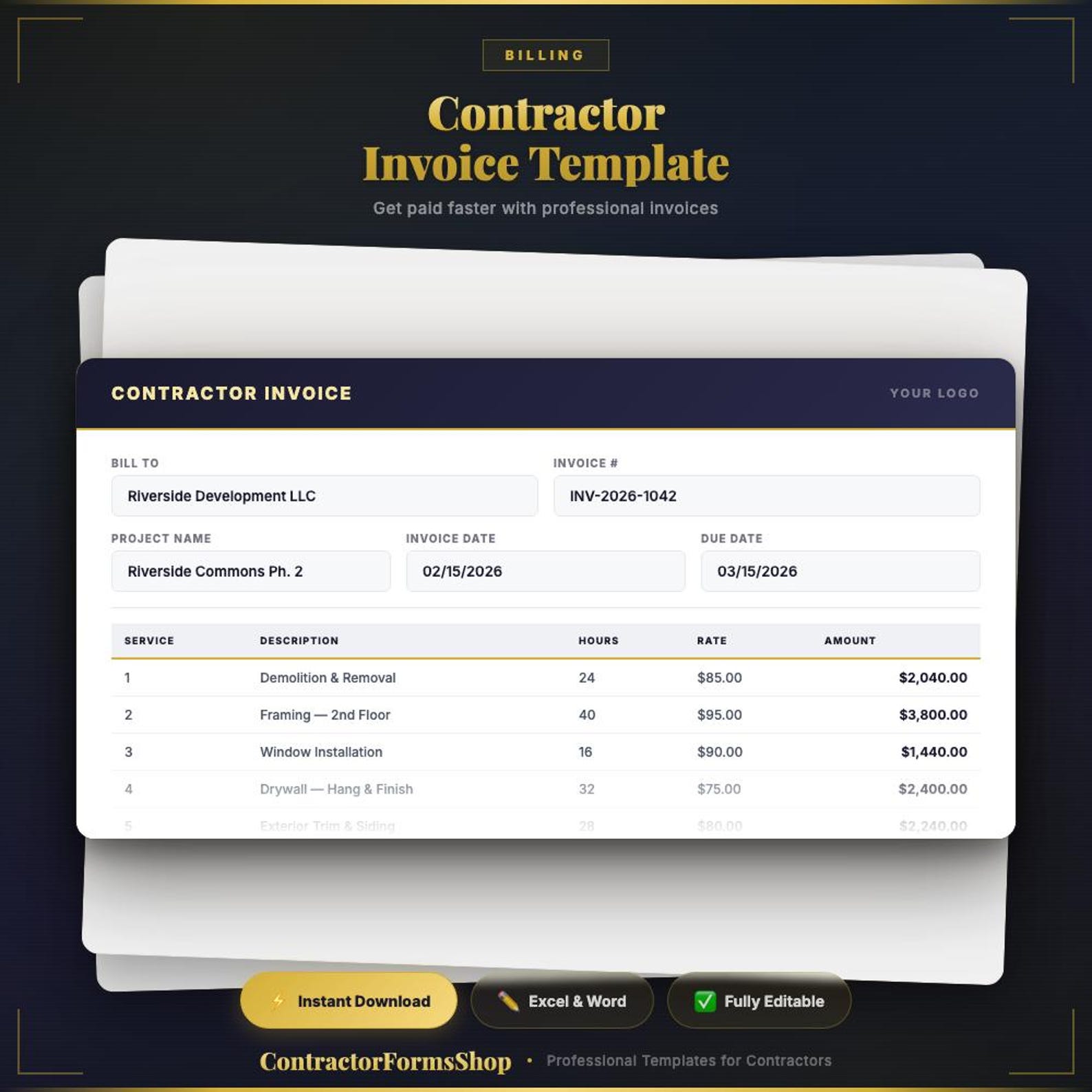 Construction Punch List Template | Project Closeout Checklist ...