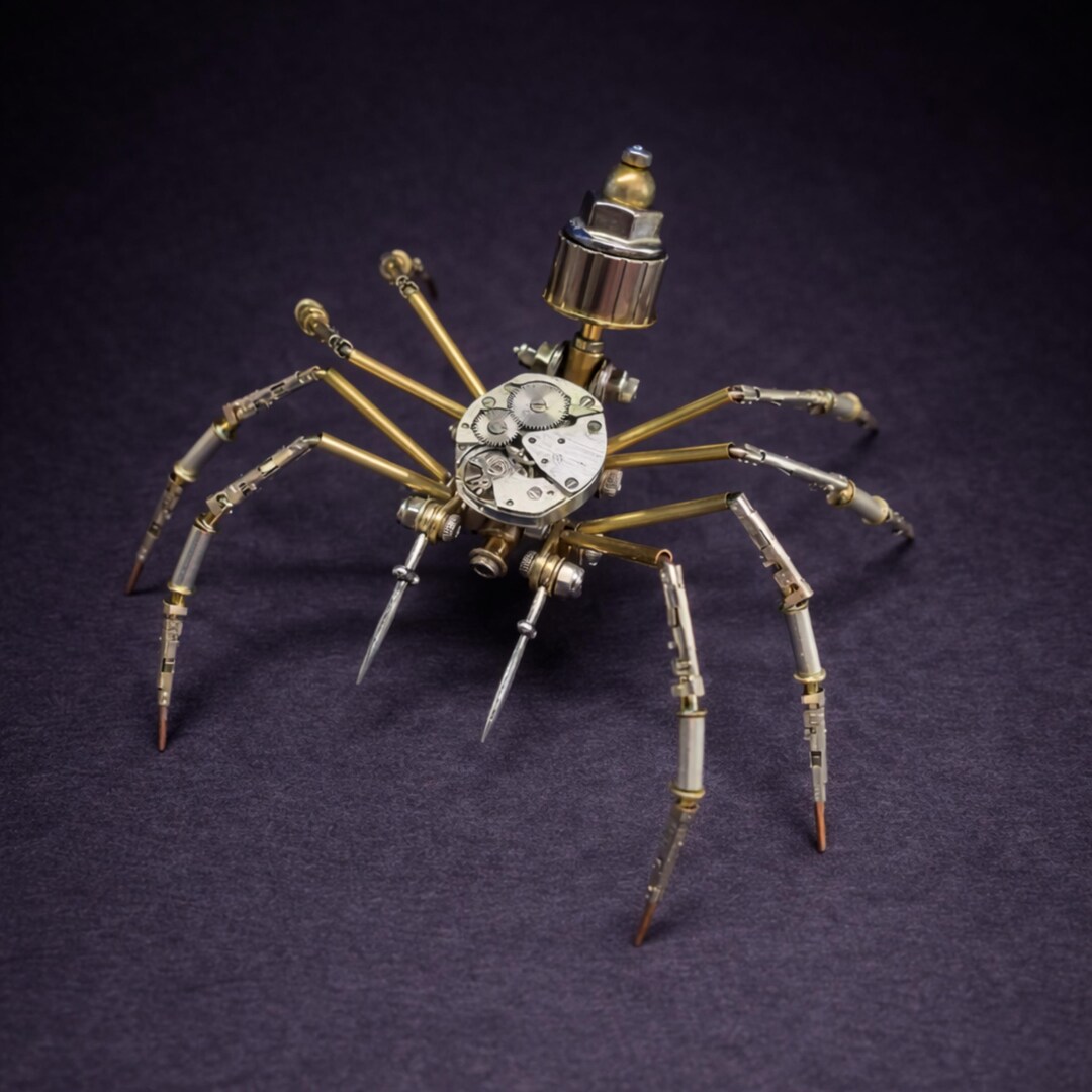 Steampunk Mechanical Spider Kit, DIY Metal Insect Model, Engineering ...